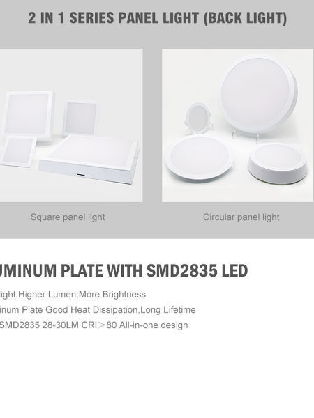 2 in 1 series multi mount extra slim backlit LED Panel Light, LED ...