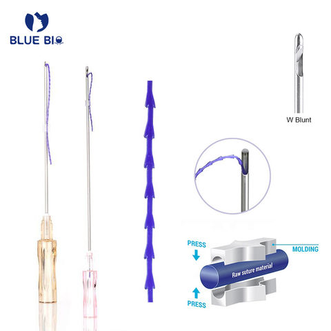 China Korea pdo pcl plla fish bone thread molding press cog thread ...