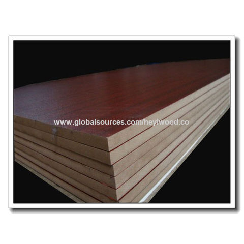 China Plain or melamine paper faced laminated MDF board E2 glue on ...