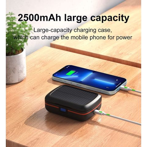 China Outdoor Solar Earbuds solar charging case for outdoor long stand ...