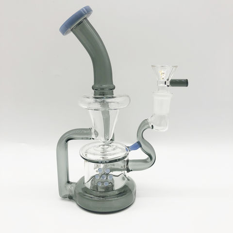 China 10 Inches Glass Bubbler Bong Color Double Showerhead Perc Smoking ...
