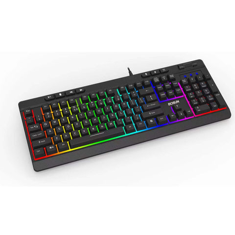 China Full size gaming RGB backlight Computer Standard wired keyboard ...
