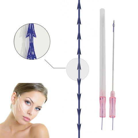 China Absorbable pdo spring thread lift face lift pdo for fine lines on ...