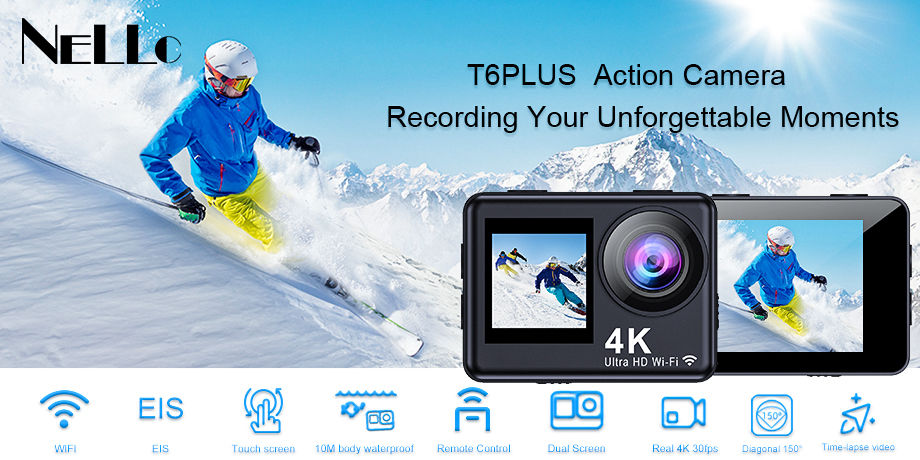 China Real 4K 30fps 10M Body Waterproof Action Camera with Dual Screen ...