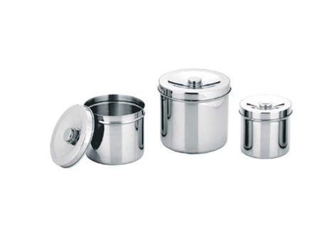 China Hospital Medical Stainless Steel Gauze Jar With Lid on Global ...