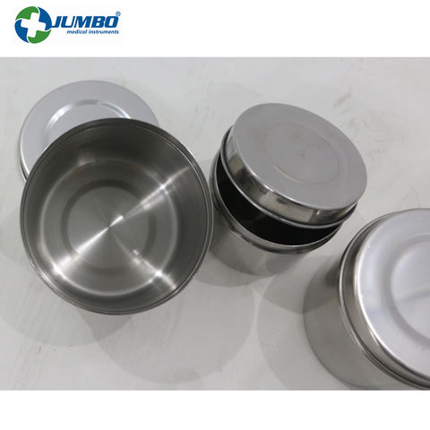 China Hospital Medical Stainless Steel Gauze Jar With Lid on Global ...