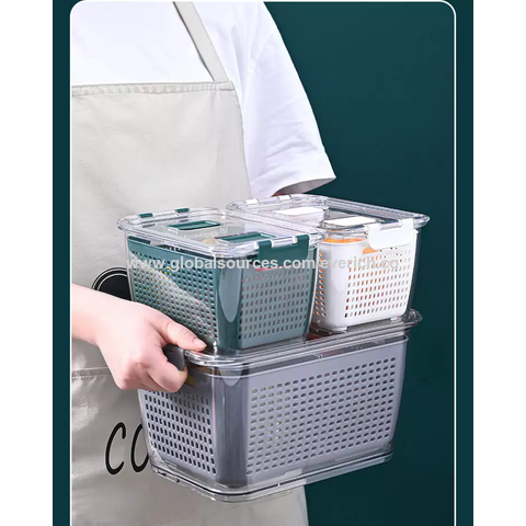 China Fridge Organizers Fresh Storage Containers with Strainers BPA ...