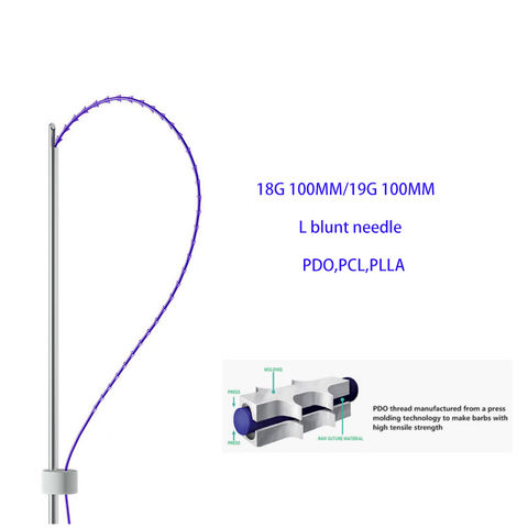 China Collagen regeneration absorbable 18G 100mm fish bone thread PCL ...