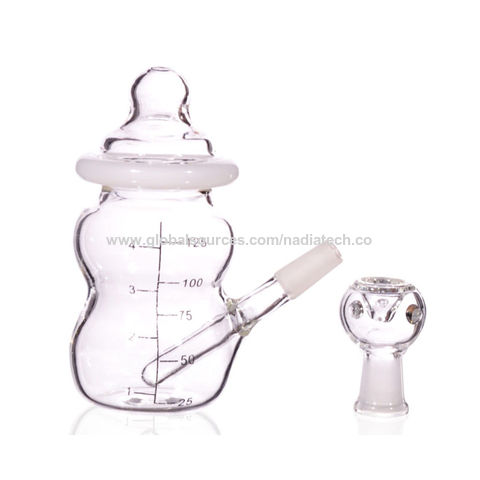 China 4'' Mini baby milk bottle glass bong on Global Sources,featured ...