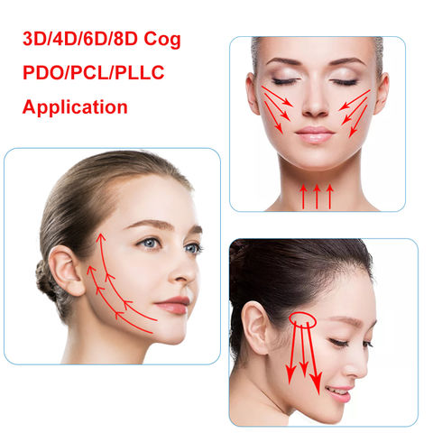 China Korea PDO/PCL/PLLA aptos eye brow lift face lifting thread 3d cog ...