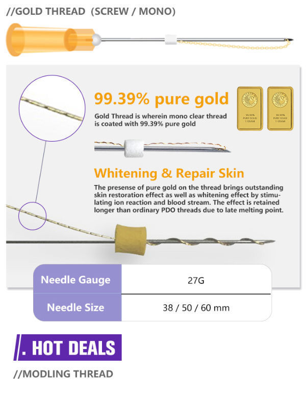 China Korea tornado screw pdo thread absorbable collagen meso aesthetic ...
