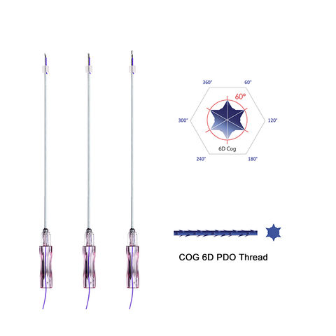 China Effective absorbable fios PDO 3D 4D 6D COG threads with half ...