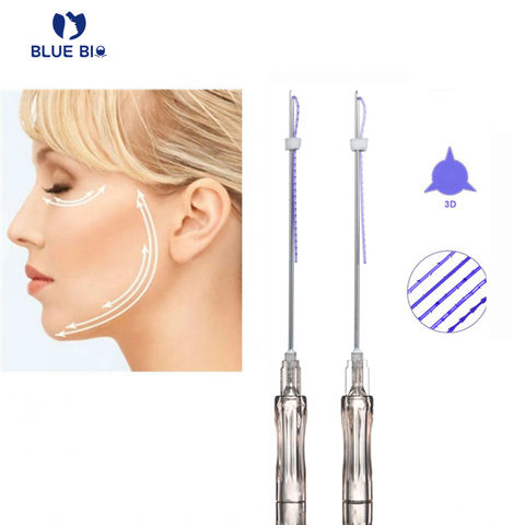 China Korea absorbable pdo blunt cog 3d 4d 6d 8d barbed pdo thread lift ...