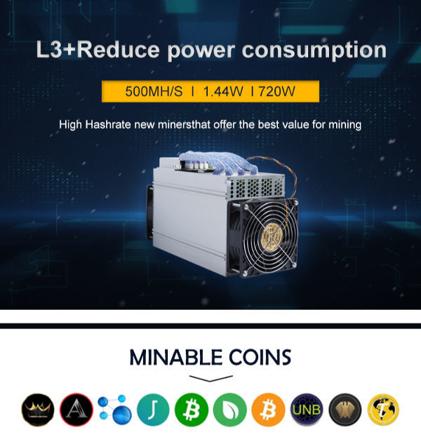 Antminer L3+ 504MH/S Scrypt ASIC Litecoin Miner USED RENEWED 5-7 ...