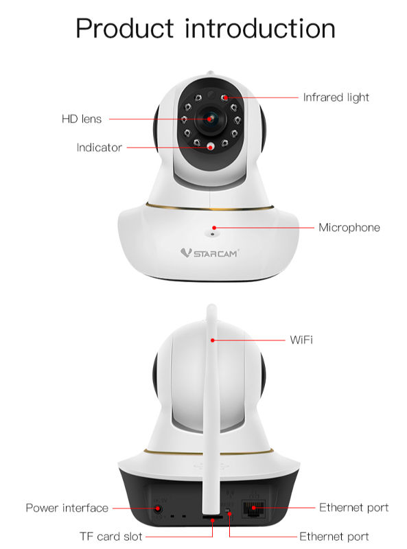 China VSTARCAM C25S auto tracking cctv Cameras Indoor wifi 2p2 Wireless ...