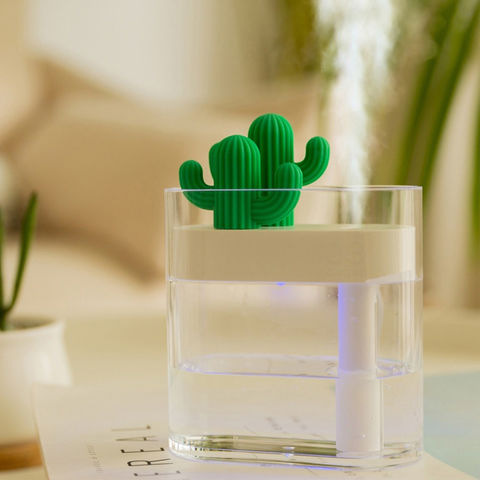China Ultrasonic LED Cactus Portable Aromatherapy Essential Oil ...