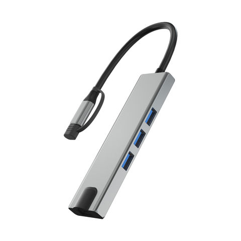 China CNC Aluminium Laptop Portable Type C Single Wire Extension 3port ...