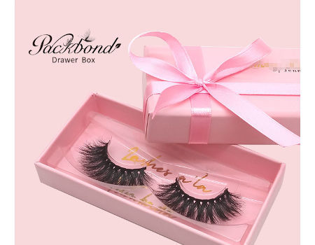 Luxury custom lash packaging eyelashes pull out box with private label ...