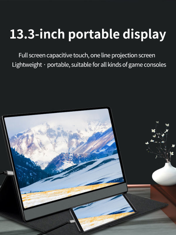 13.3 inch gaming portable monitor panel 1920*1080 screen 16:9 IPS 10 ...
