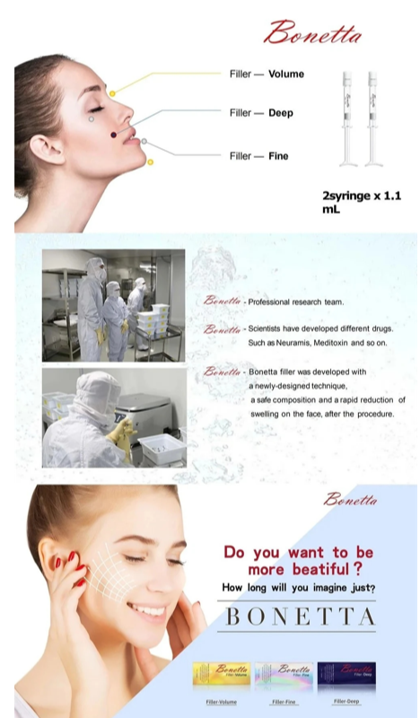 Hot Selling Bonetta Hyaluronic Acid Injection 1.1ml 2 Syringes Anti ...