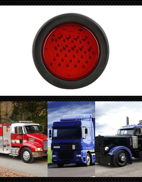 China Red Round 12V 24V Mini School Bus Turn Signal Lamps 35 Led Arrow ...