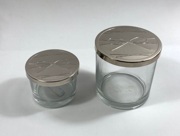 103mm BOW embossed electroplated lid with silicone fitment, 103mm BOW ...