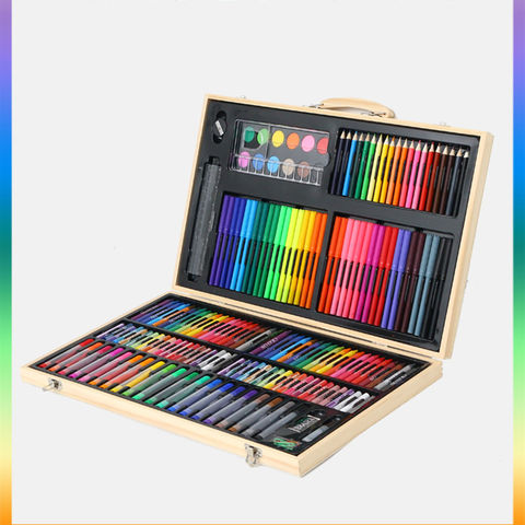 China 108pcs high quality wooden box packing drawing set for kids art ...