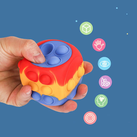 China Popper Fidget Cube Custome Logo BPA Free Silicone 3D Among Us Stress Cube Toys for Kids on ...