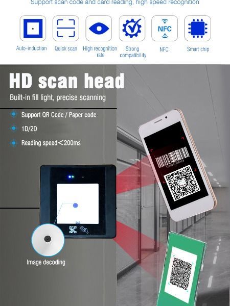 Hotel Building Access Control IC Card Reader QR Door Lock HM-20, Hotel ...