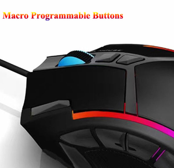 Mouse Game,12D 7200DPI Software Programmable Macro Gaming Mouse With ...