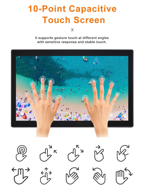 21.5 inch tablet android signage POE function Android 9.1 RK3288 ...