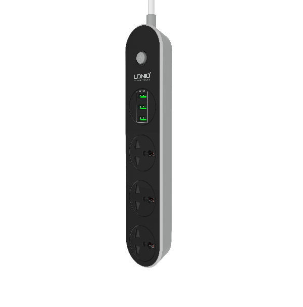 LDNIO Universal 3USB 3outlet 1.6m socket power stick extension max 10A ...