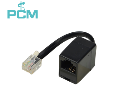 Premier Cable RJ12 RJ11 6P6C 6 Pin male to RJ45 CAT5 Ethernet 8P8C 8 Pin Female Network Adapter ...