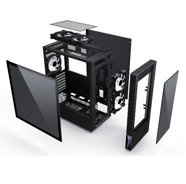 SAMA high transmission speed atx case tempered glass computer cabinet ...
