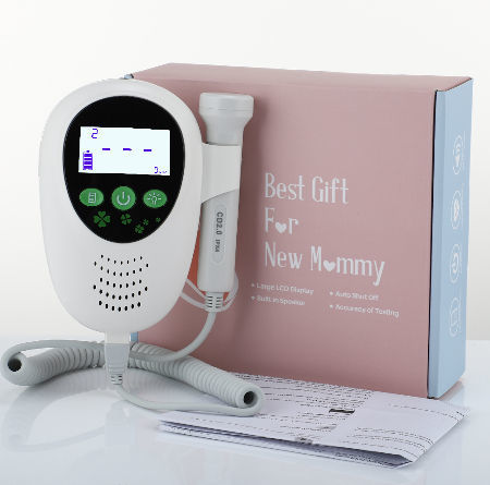 Fetal Doppler Heartbeat Sound Monitor with Headphone Jack for Parental ...