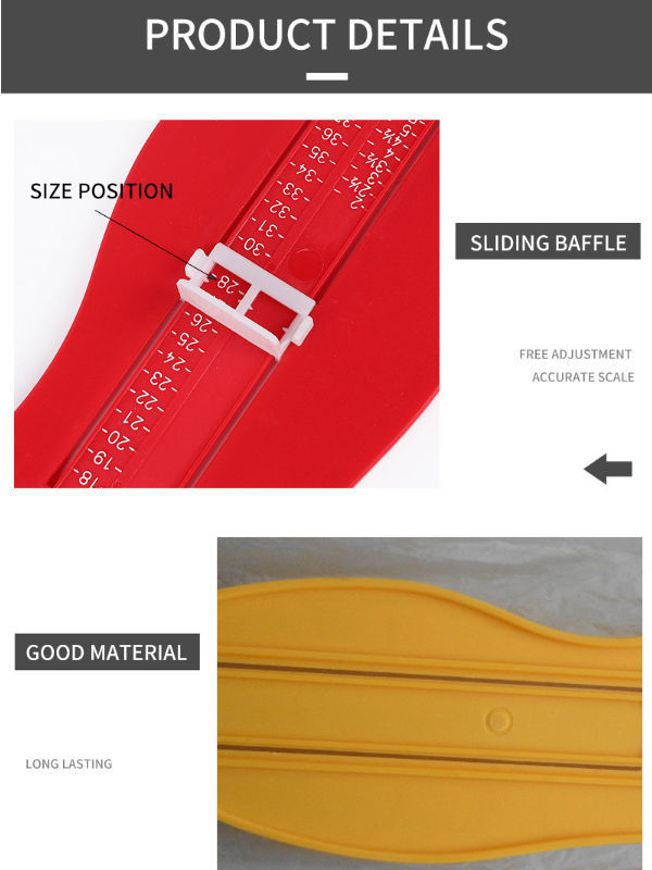 Colorful Plastic Foot Measuring Ruler Gauge Measurement Device For ...