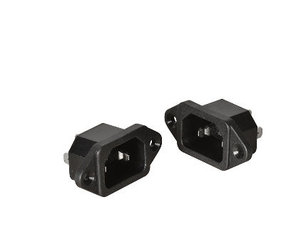 Panel mount AC socket without fuse terminal 4.8mm, RoHS Directive ...