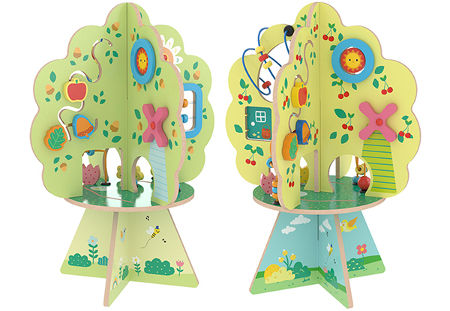 Activity Tree wooden toys Diy Playground Track Game Pretend Play Forest ...