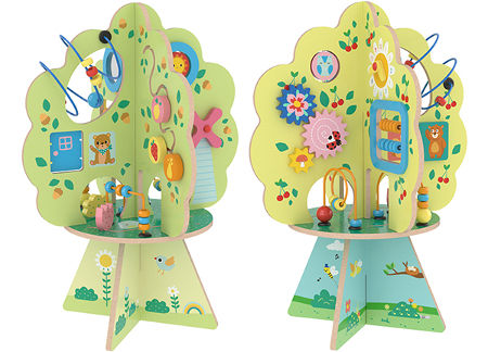 Activity Tree wooden toys Diy Playground Track Game Pretend Play Forest ...