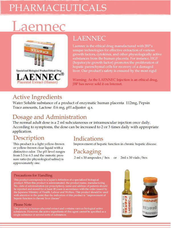 Japan Origin Human Placenta Extract Laennec Placenta injection (50 ...