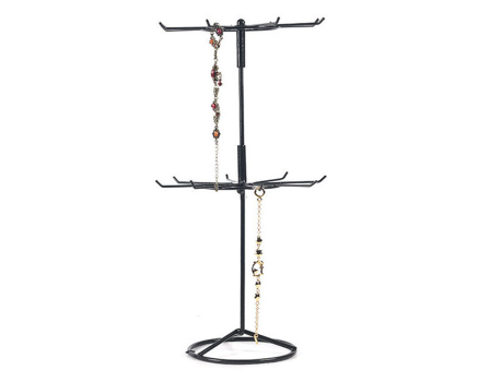 2 Tiers Spinning Metal Jewellery Display Rack, Jewelry Storage Rack ...