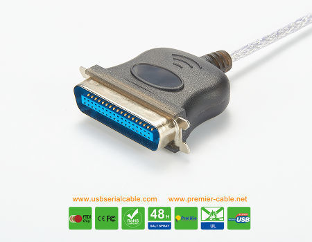 USB3.1 C Male to Parallel CN36 Female 36 Pins Printer Wire Cable ...