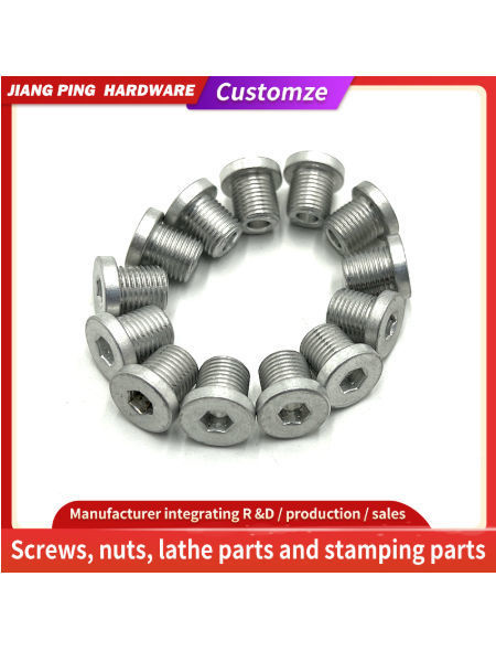 Hexagonal hollow screw custom stainless steel cylindrical cup head via ...