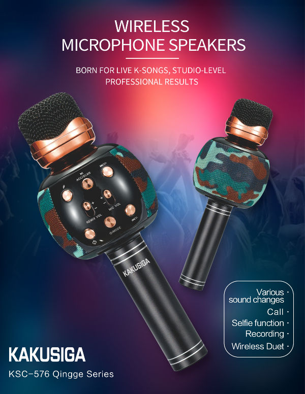 KAKU Bluetooth microphone Speaker KAKUSIGA Hot sale Wireless microphone ...