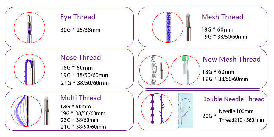 Fine Lines Removal 27g 60mm Tornado Mono Pdo Neck Threads For Anti ...