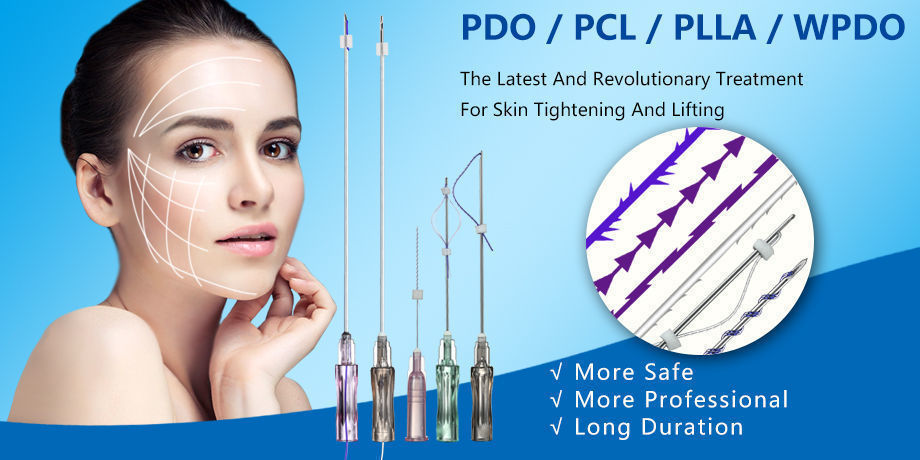Best Selling Absorbable L Needle Nose Lifting Use 19g 60mm Pcl Thread ...
