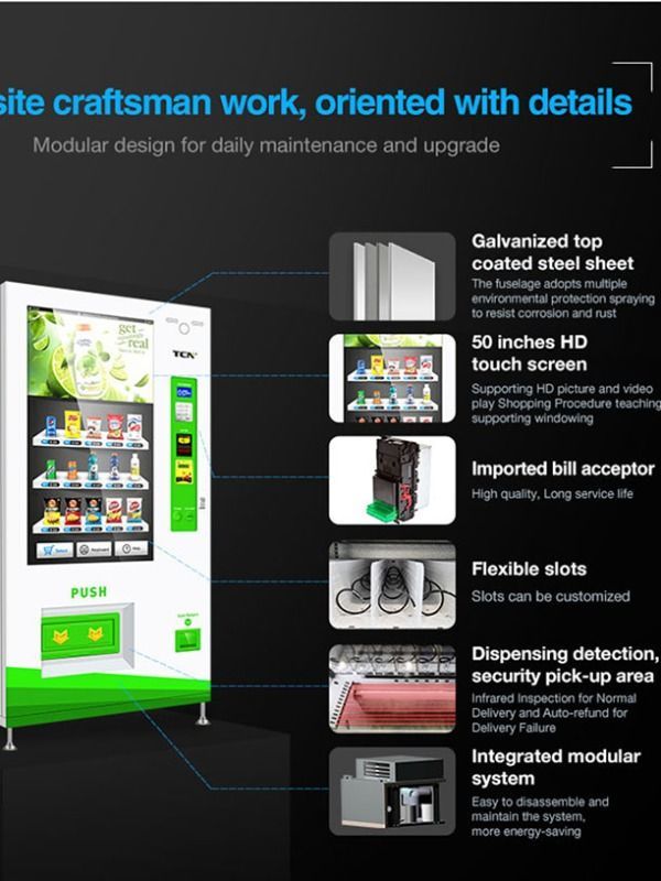 TCN Touch Screen Multimedia Vending Machine Supplier, vending machine ...