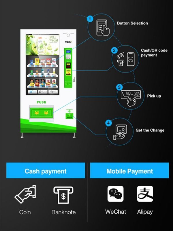 TCN Touch Screen Multimedia Vending Machine Supplier, vending machine ...