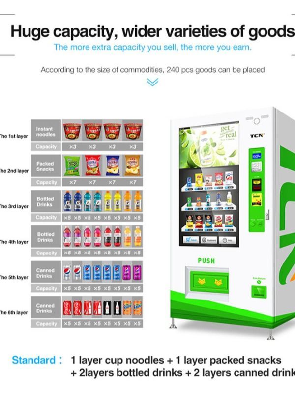 TCN Touch Screen Multimedia Vending Machine Supplier, vending machine ...