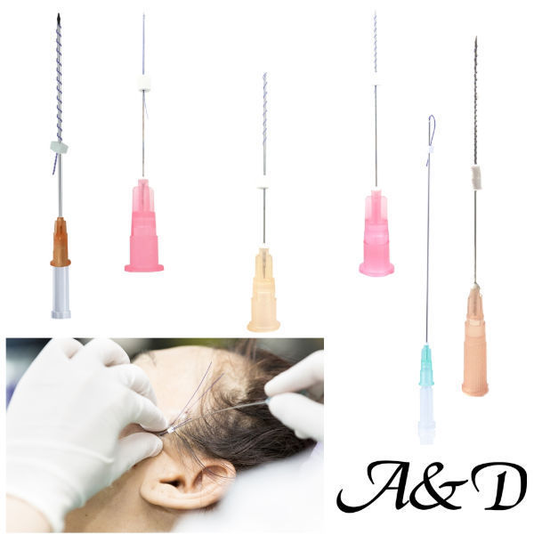 Pcl/PLA/ Plla Pdo Thread Lift Face V Lift 4D/5D/6D Cog Mono Screw Barbed Liftingthreads, PCL ...